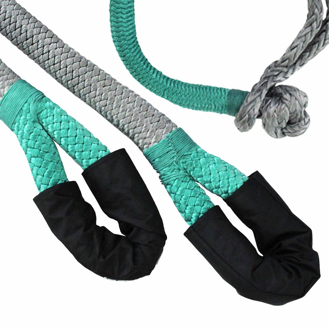 Extreme Off-Road Recovery Kit: 2" Kinetic Nylon Rope & Soft Shackles ...