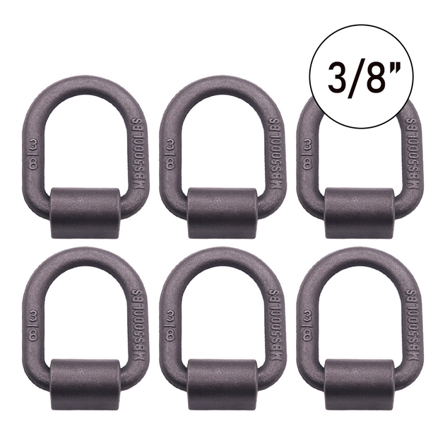 Heavy Duty 3/8" Weld-On Forged Lashing D-Ring Set with Mounting Bracke ...